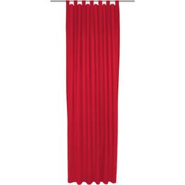 WIRTH Vorhang &raquo;Umea&laquo; Schlaufen 1 Stk. tlg. rot Jacquard, Polyester 145cm, Schlaufen, 132cm