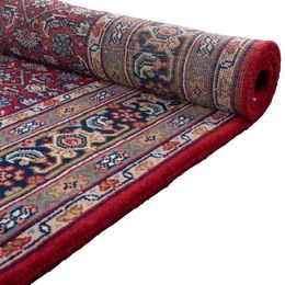 Theko Orientteppich &raquo;Benares Herati, handgekn&uuml;pft&laquo; rechteckig 12 mm H&ouml;he reine Wolle, mit Fransen, Wohnzimmer rot Schurwolle B : 250cm 1 Stk., 12mm, L