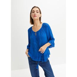 bonprix Damen bonprix Tunika 1 A-Linien-Passform, mit 3/4-&Auml;rmeln, gleichfarbige Stickerei 54