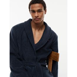 Tommy Hilfiger Underwear Herren Bademantel Set, 2 Stk. mit aufgesetzten Taschen blau S (48)