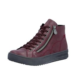 Rieker Damen Schn&uuml;rboots High Top-Sneaker, Herbstschuh mit dezenten Ziern&auml;hten 36