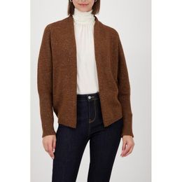 monari Damen Strickjacke Regular fit mit Rundhalsausschnitt braun 44