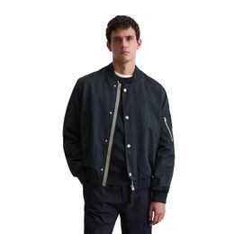 Marc O'Polo Marc O'polo Damen Marc O'Polo Canvasjacke &raquo;DFB Travel Collection&laquo; aus wasserabweisendem Micro-Canvas, weiche Rippb&uuml;ndchen, regular fit blau M