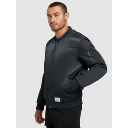 Khujo Herren Khujo Bomberjacke &raquo;ADON&laquo; leicht gl&auml;nzendes Material schwarz M