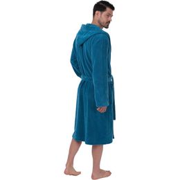 WEWO-Fashion Wewo fashion Herrenbademantel &raquo;1106&laquo; 1 Stk. kuschelig leicht blau Velours S L: 120cm