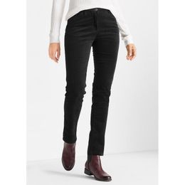 bonprix Damen bonprix Cordhose &raquo;Stretch-Cordhose, Slim Fit&laquo; aus Baumwolle und Elasthan, Slim Fit schwarz 48, N-Gr