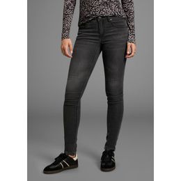 Arizona Damen Skinny-fit-Jeans &raquo;Shaping&laquo; skinny Passform, normale Leibh&ouml;he, in Stretch-Qualit&auml;t, Used-Look grau 18, K + L Gr