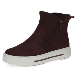 Caprice Damen Sneaker , Herbstboots mit Zierrei&szlig;verschluss an der Au&szlig;enseite rot 37,5