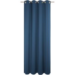 WIRTH Vorhang &raquo;Umea&laquo; &Ouml;sen 1 Stk. tlg. blau Jacquard, Polyester 145cm, &Ouml;sen, 132cm