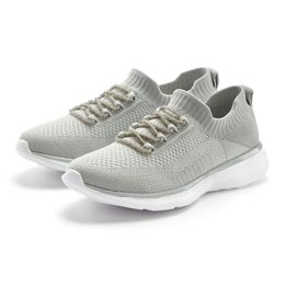 Lascana M&auml;dchen Lascana Sneaker &raquo;Slip-On-Sneaker, Slipper, Freizeitschuh,&laquo; mit modischer Glitzerschn&uuml;rung VEGAN grau 38