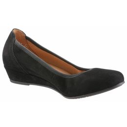 Gabor Damen Pumps &raquo;KRETA&laquo; , Keilabsatz, Halbschuh, Schlupfschuh, in bequemer Weite G (= weit) schwarz 41
