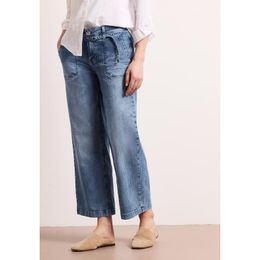 Street One Damen Street One Weite Jeans &raquo;Style Emee&laquo; mit Streifen Muster blau 31, L&auml;nge 26