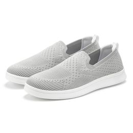 Vivance Damen Sneaker &raquo;Slip-On-Sneaker,&laquo; Textilschuh, Slipper zum Reinschl&uuml;pfen VEGAN grau 39