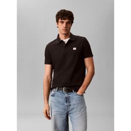 Calvin Klein Jeans Herren Poloshirt Regular Fit, Baumwoll-Mix schwarz M