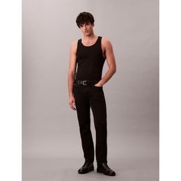 Calvin Klein Herren Slim-fit-Jeans used washed, Slim Straight Fit, Logopatch am Bund 31, L&auml;nge 34