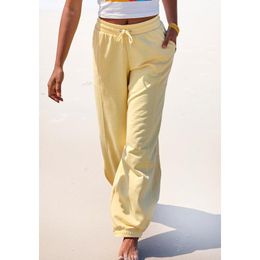Bench. Loungewear Damen Sweathose mit seitlichen Eingrifftaschen, Loungewear gelb 44/46, N-Gr