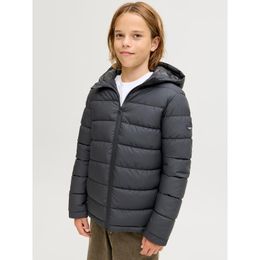 Jack & Jones Jack & Jones Junior Herren Steppjacke &raquo;JCOPOINT PU PUFFER JACKET BF JNR&laquo; mit Kapuze grau 140