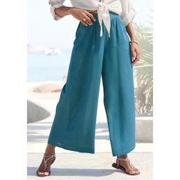 Lascana Damen Lascana Culotte &raquo;mit Leinen-Anteil und weitem Bein&laquo; Leinenhose, luftige Sommerhose in 7/8-L&auml;nge aus Leinenmix, Culotte 36, N-Gr