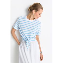 Richroyal Damen RICHROYAL T-Shirt Regular fit mit Schleife zum Binden M