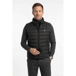 Calvin Klein Jeans Herren Steppjacke Stehkragen, 2-Wege-Zipper, modische Steppung L