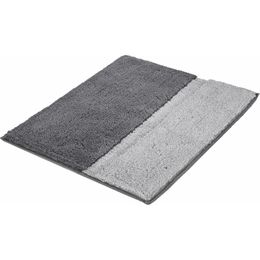 Kleine Wolke Badematte &raquo;Life, Badvorleger, Badezimmer Teppich&laquo; H&ouml;he 20 mm rutschhemmend beschichtet fu&szlig;bodenheizungsgeeignet Badteppich, Streifen, Hoch-Tief Effekt