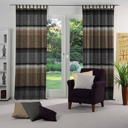 WIRTH Vorhang &raquo;Maribor&laquo; Schlaufen 1 Stk. tlg. grau Jacquard, Baumwolle, Polyester 145cm, Schlaufen, 132cm