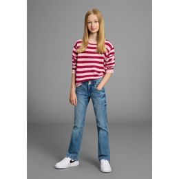 Kangaroos M&auml;dchen Kangaroos Bootcut-Jeans &raquo;Stretchjeans von Kangaroos in Boot Cut Form, mit Po-Ziern&auml;hten&laquo; Modische Jeans mit Ziern&auml;hten auf Po-Tasche