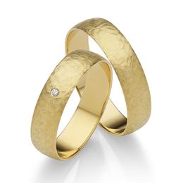 Firetti Unisex Trauring &raquo;Schmuck Geschenk Gold 375 Hochzeit Ehering "LIEBE"&laquo; Made in Germany, wahlweise mit oder ohne Brillant gold 55, ohne Brillant,