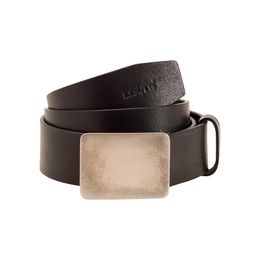 Levi's Levi's Herren Koppelg&uuml;rtel &raquo;RYDER PLAQUE BUCKLE BELT&laquo; aus Echtleder schwarz 110