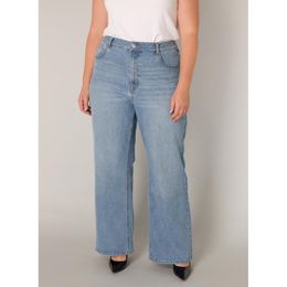 Base Level Curvy Damen Weite Jeans in gro&szlig;en Gr&ouml;&szlig;en blau 54/56, L&auml;nge 32