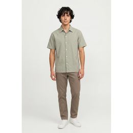 Jack & Jones Jack & Jones Herren Kurzarmhemd &raquo;JORRIVIERA TEXTURE SHIRT SS&laquo; mit Hemdkragen gr&uuml;n S, N-Gr
