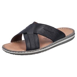 Rieker Herren Pantolette Sommerschuh, Strandschuh, Schlappen, Hausschuh mit Label schwarz 40