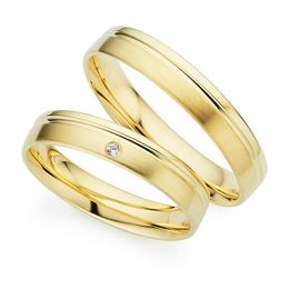 Phoenix Ph&ouml;nix Unisex Trauring &raquo;Schmuck Partnerring Ehering Verlobungsring Freundschaftsring&laquo; Made in Germany - wahlweise mit oder ohne Brillant gold 59, 0,01