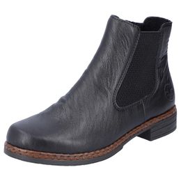 Rieker Damen Chelseaboots in klassischem Look, schmale Form schwarz 40