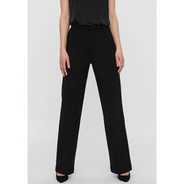 V&eacute;ro Moda Vero Moda Damen Anzughose &raquo;VMZAMIRA MW SLIM STRAIGHT PANT NOOS&laquo; Materialmix schwarz M (38), L&auml;nge 32