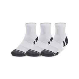 Under Armour Jungen Sportsocken &raquo;UA PERFORMANCE TECH 3PK QTR&laquo; 3 Stk. tlg. mit mittlerer D&auml;mpfung wei&szlig; XL (47,5/50,5)