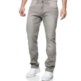 INDICODE Herren Regular-fit-Jeans &raquo;Tony&laquo; Baumwollmischung, regular fit grau 28, L&auml;nge 34