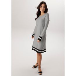 Aniston Selected Damen Aniston SELECTED Jerseykleid in leichter A-Linien-Form grau 38, N-Gr