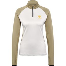 Hummel Sportsweatshirt Damen Gr&ouml;&szlig;e L gelb / khaki / schwarz / wei&szlig;