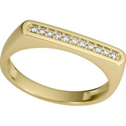 Firetti Damen Diamantring &raquo;Schmuck Geschenk Gold 333 Damenring Goldring Fingerring St&auml;bchen&laquo; mit Diamanten gold 18, 0,1 P2 = erkennbare Einschl&uuml;sse, 