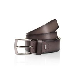 MONTI Herren MONTI Lederg&uuml;rtel &raquo;TUSTON&laquo; elegant, langlebig, gl&auml;nzend grau 125