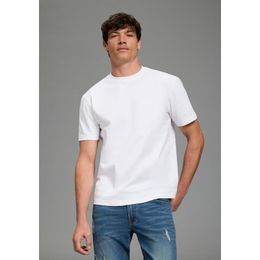 Bruno Banani Herren T-Shirt &raquo;Oversize&laquo; Kurzarmshirt, l&auml;ssige Passform, unifarben, aus Single Jersey wei&szlig; 3XL (64/66)