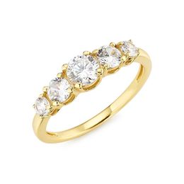 Firetti Damen Fingerring &raquo;Schmuck Geschenk Silber 925 Silberring Verlobungsring&laquo; mit Zirkonia (synth.) gold 59, Silber 925 (Sterlingsilber), 2,8mm