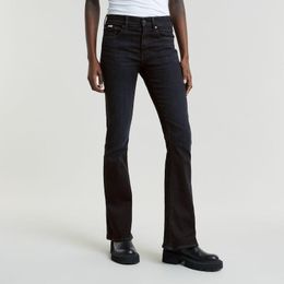 G-Star Raw G-Star Damen G-STAR Bootcut-Jeans &raquo;3301 Flare Wmn&laquo; aus Stretch-Denim schwarz 30, L&auml;nge 30