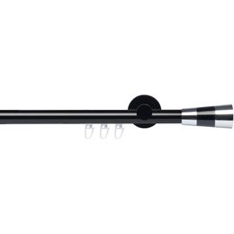 Liedeco Gardinenstange &raquo;Innenlaufgarnitur 20 mm Piano Granada&laquo; &Oslash; 20 mm 1 l&auml;ufig-l&auml;ufig Fixma&szlig; Gardinenstange Komplett schwarz Eisen B/L: 120cm &Oslash; 20mm, 1 Stk.,