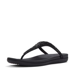 fitflop Damen Zehentrenner &raquo;SOLAY MIXED-CRYSTAL TOE-POST SANDALS&laquo; Dianette, Schlupfschuh, Sommerschuh mit edlem Glitter 37