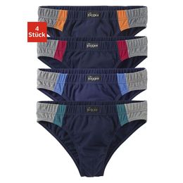 Le Jogger Herren Le Jogger Slip Packung, 4 Stk. optimale Passform durch Baumwoll-Stretch blau 3, 4 Stk.