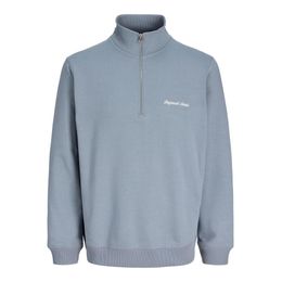 Jack & Jones Jack & Jones Sweatshirt 'JORNorrebro' Herren Gr&ouml;&szlig;e XXL taubenblau / wei&szlig;