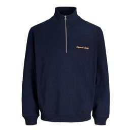 JACK & JONES Sweatshirt 'JORNorrebro' male size L Navy / Orange
