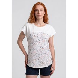 alife and kickin Alife & Kickin Damen Rundhalsshirt &raquo;FridaAK B&laquo; vielseitiges Basic-Shirt mit Herzaufn&auml;her und rundem Saum wei&szlig; XL